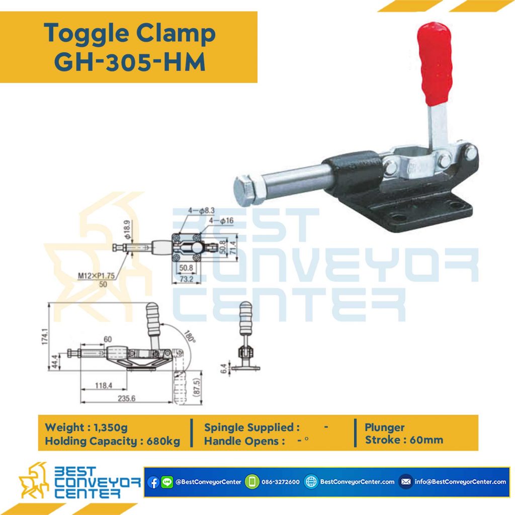 Toggle Clamp แบบดัน GH-305-HM - Best Conveyor Center