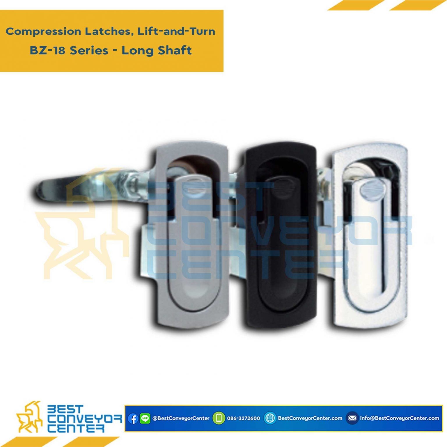 Compression Latches-Long Shaft Zinc Alloy-Satin Pawl #15 : BZ-18315A(W ...