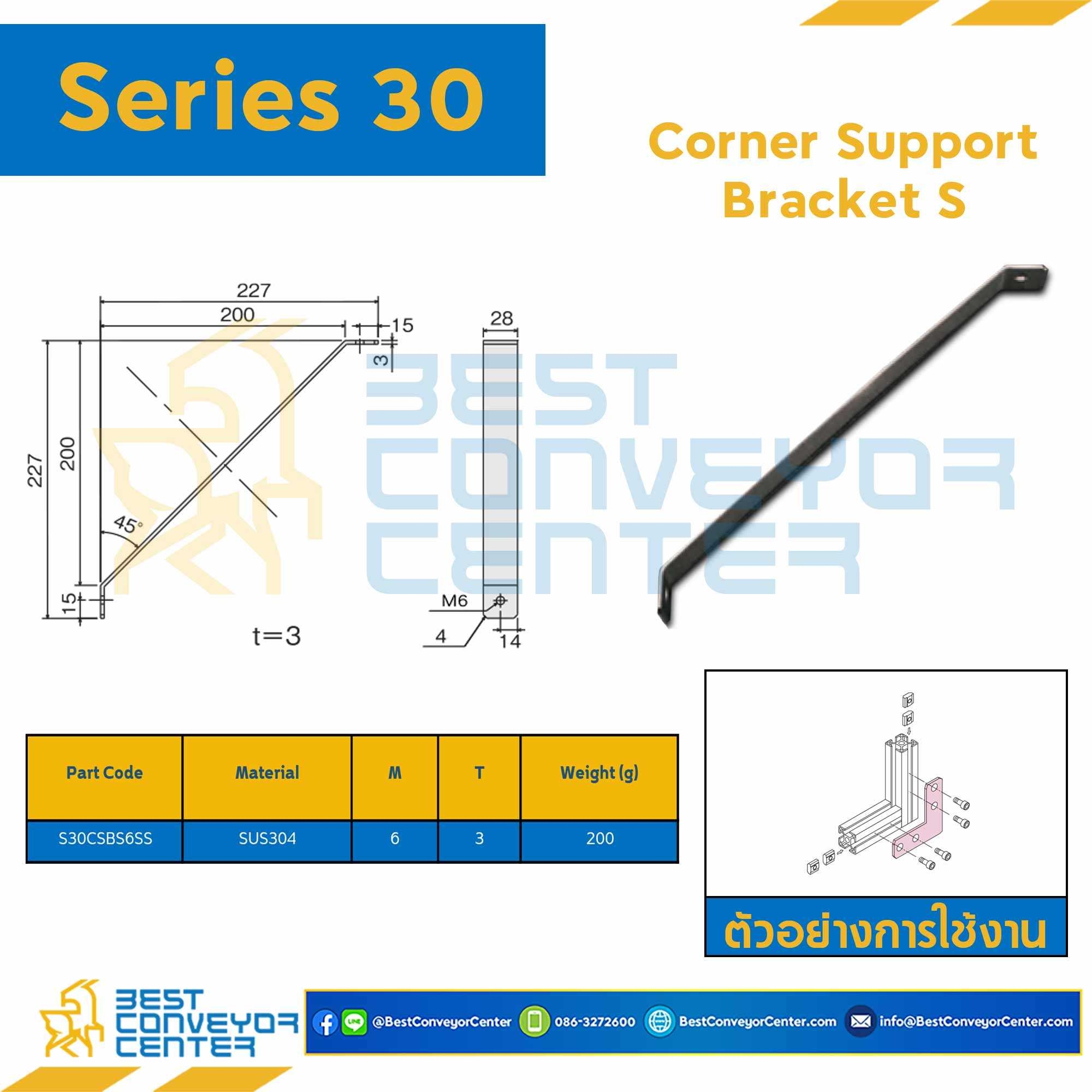 CORNER SUPPORT BRACKET S Archives - Best Conveyor Center