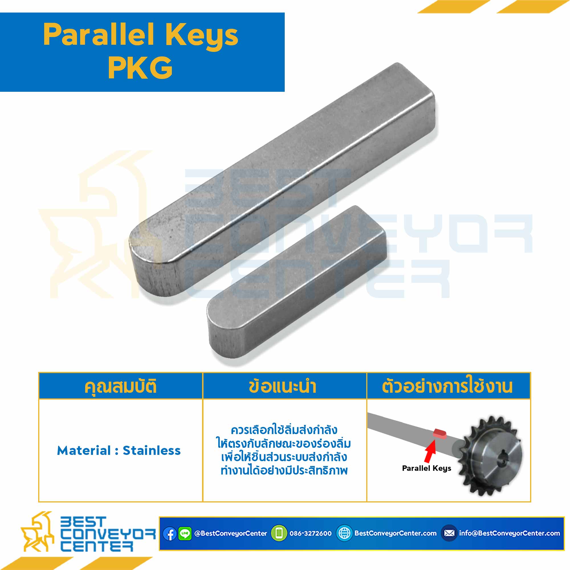 Parallel Key - BestConveyorCenter