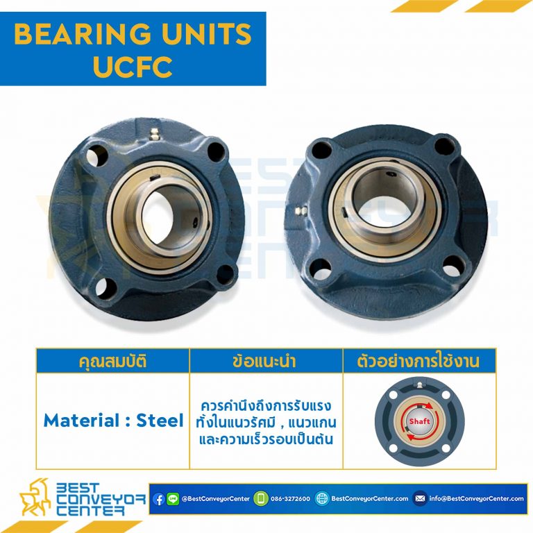 ลูกปืนตุ๊กตา UCFC206 รูเพลา 30 mm. : UCFC206-30 - Best Conveyor Center