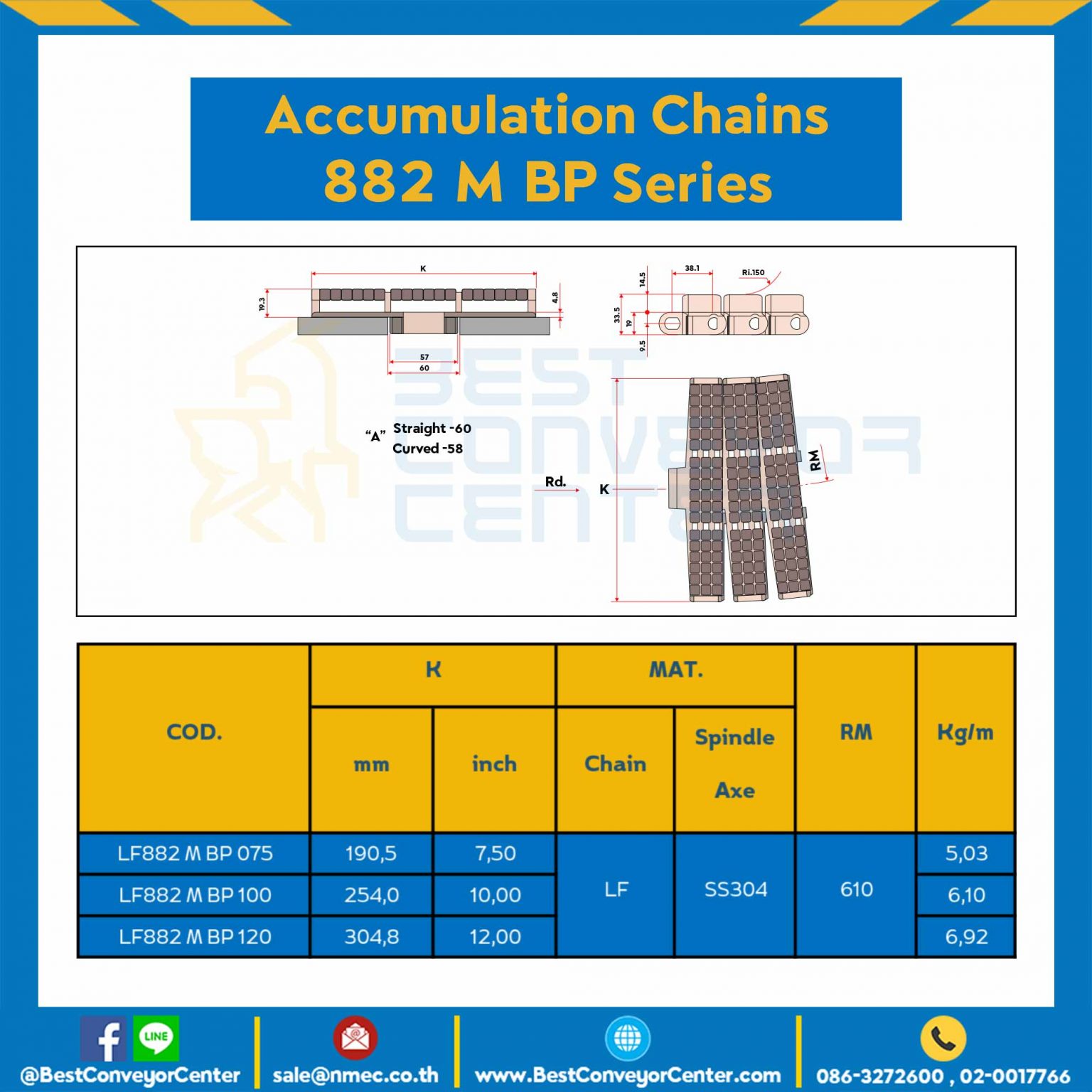 Accumulation Chains 882 M BP ; 10 นิ้ว. : LF882 M BP 100 - Best ...