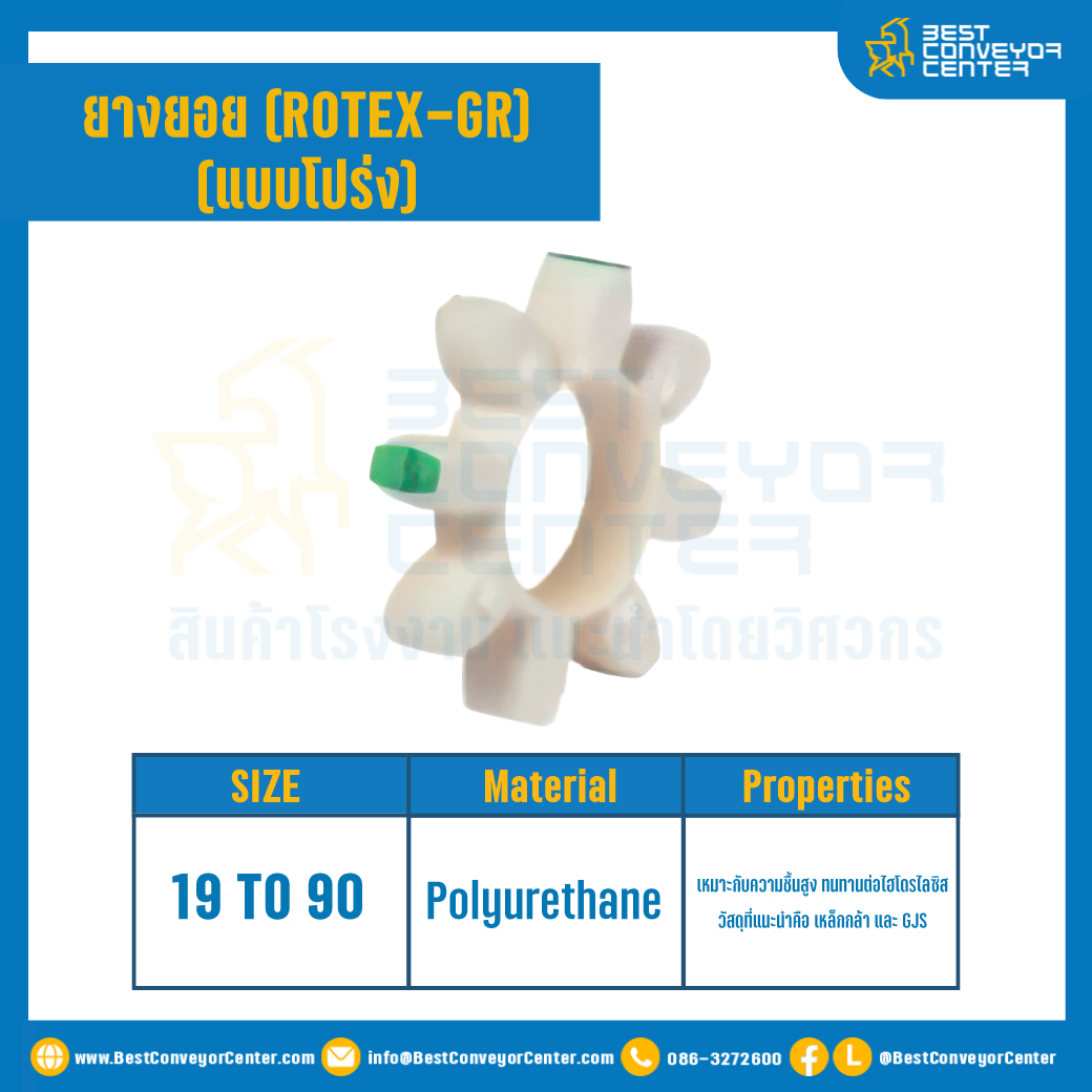 ขอนำเสนอสินค้า “ยางยอยสีขาว Rotex Coupling GR19 : GR-19R-WH" - Best ...