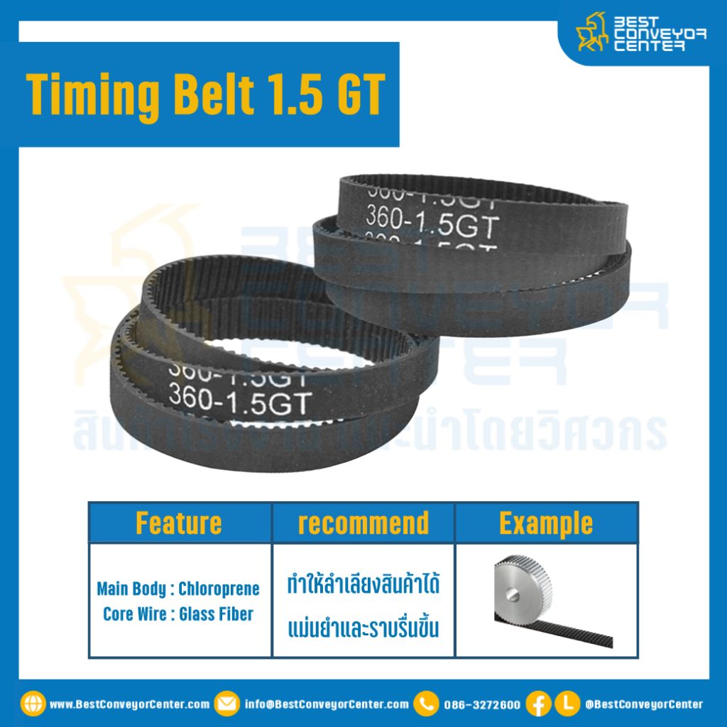 สายพานไทม์มิ่ง Timing belt 1.5 GT 100 ฟัน ยาว 150 มิล : Timing Belt 1.5 ...